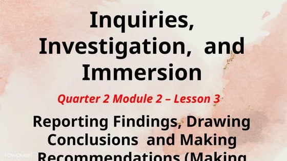 Lesson 28 drawing logical conclusions from research findings | PPT