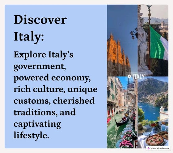 Italy-presentation | PPTX | Europe Travel | Travel Locations