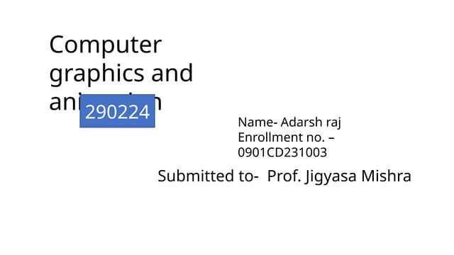 Introduction to Computer Graphics with Applications | PDF