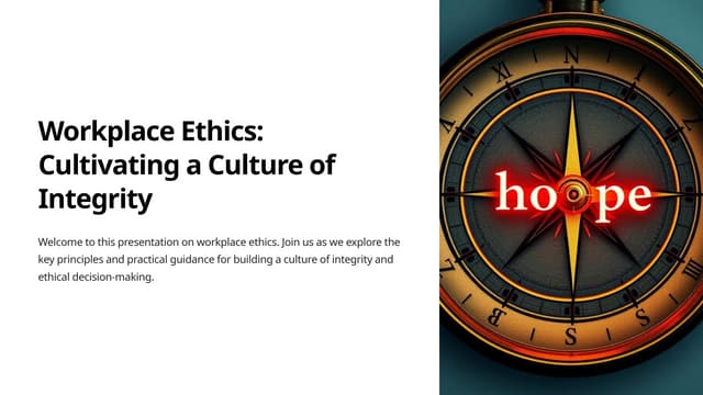 Workplace Ethics PowerPoint Presentation | PPT | Human Resources | Business