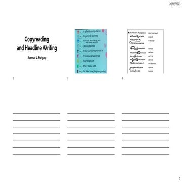 Copy-reading-headline-writing (training guide) | PPT