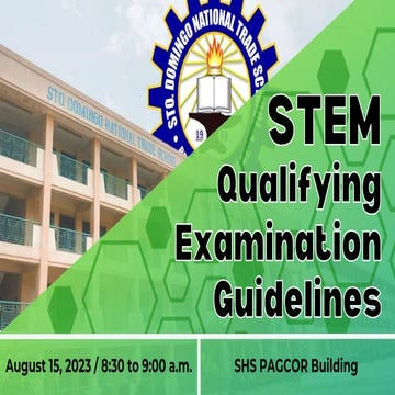 Copy-STEM Qualifying Exam Guidelines.pptx | Educational Assessment ...