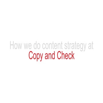 Content Marketing Strategy - Copy and Check (B2B) | PPTX