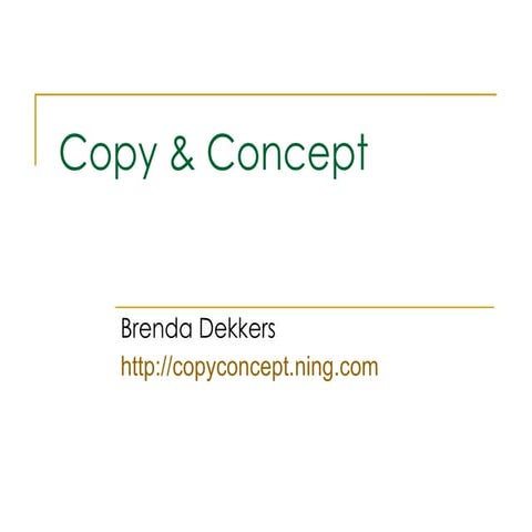 Copy & Concept | PPT