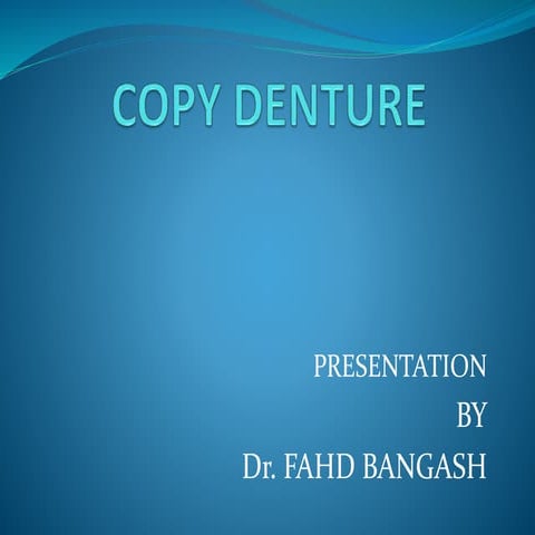 Relining and rebasing of complete dentures | PPT