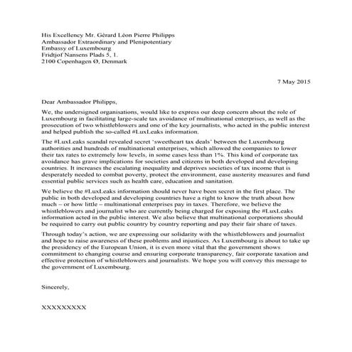 Draft letter to Luxembourg embassy | DOC