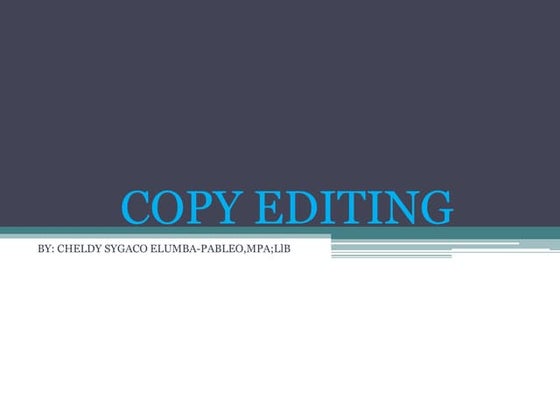 Copyediting | PPTX