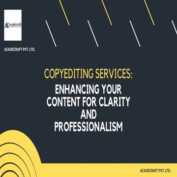 Copyediting Services: Enhancing Your Content for Clarity and ...