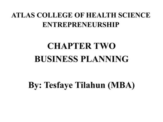 Entrepreneurship: Business planning Chapter Two | PPTX | Startups ...
