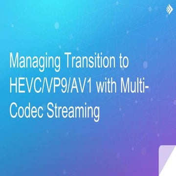 Managing Transition to HEVC/VP9/AV1 with Multi-Codec Streaming | PPTX ...