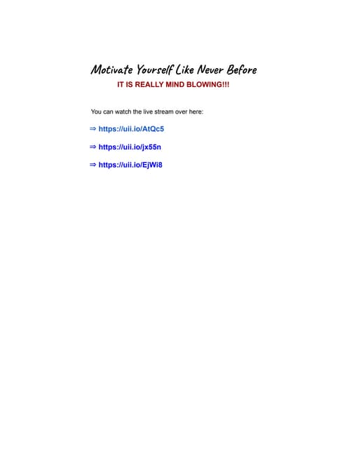 Motivate yourself like never before | PDF