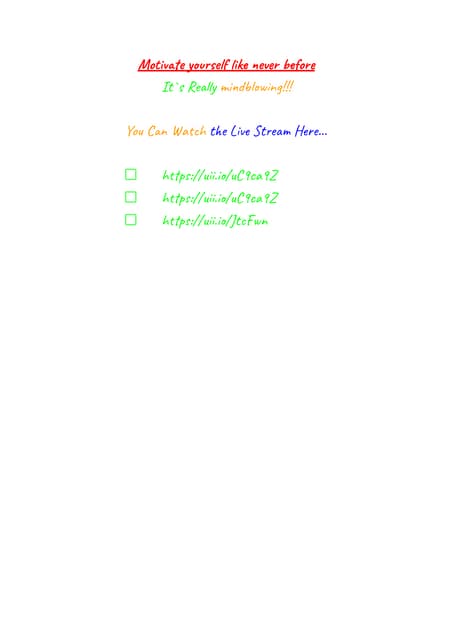 Motivational speech | PDF