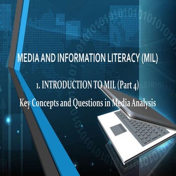 Media and Information Literacy power point presentation | PPT