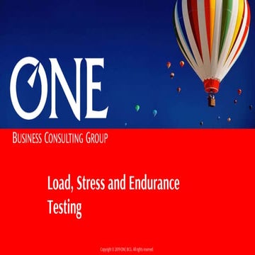 What is Load, Stress and Endurance Testing? | PPTX