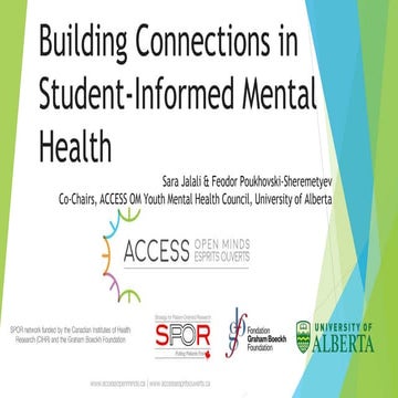 Building Connections in Student-Informed Mental Health | PPTX