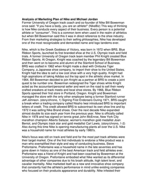 Nike Backgrounder PR Writing | PDF