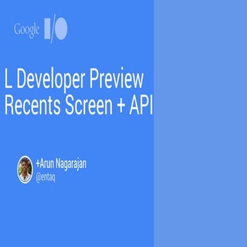 Android L Preview - Recents Screen + API | PDF | Operating Systems | Computer Software and ...