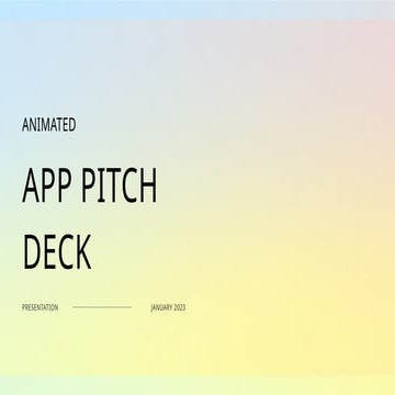 Animated App Pitch Deck Blue and Yellow Illustrative Modern Business ...