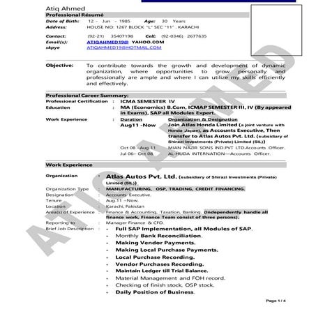 Atiq icmap Updated c.v | DOCX