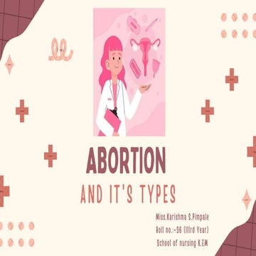 Abortion , it's types and management | PDF