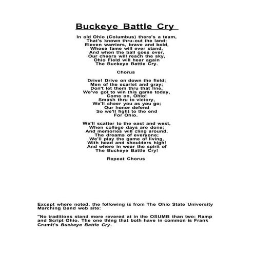 Copy of buckeye battle cry | DOC