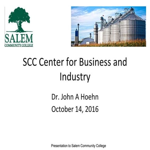 Presentation to the Salem Community College | PPTX