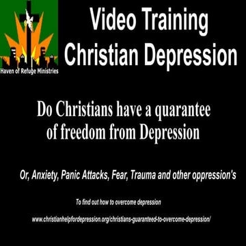 Christian help for Depression | PPTX