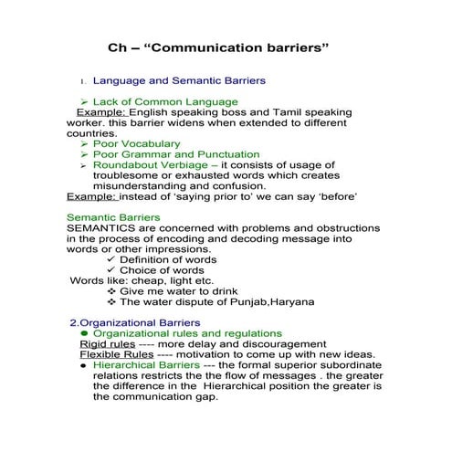 Barriers Of Communication Communication Barriers Overcoming