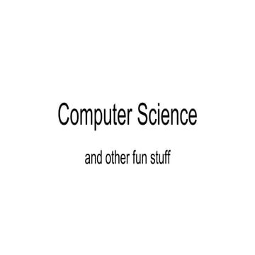 Computer Science Class 6 | PPTX