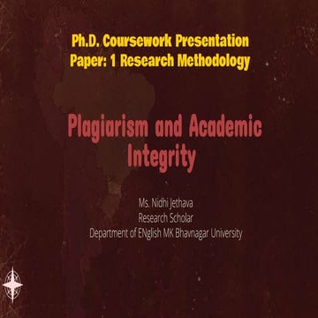 Plagiarism and Academic Integrity | PPT