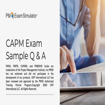 Free CAPM® Exam Sample Question | PDF