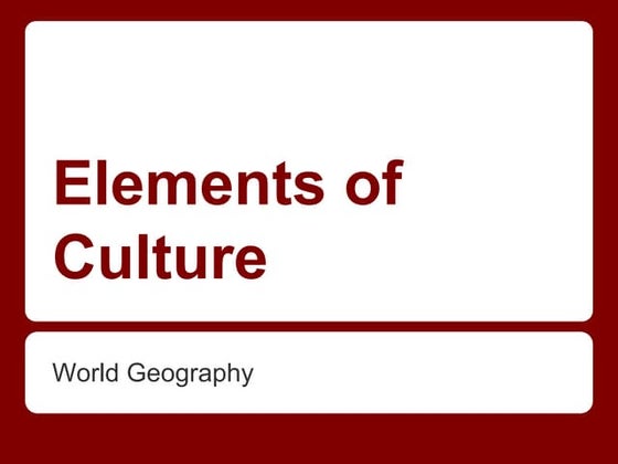 5 key elements of civilization | PPTX