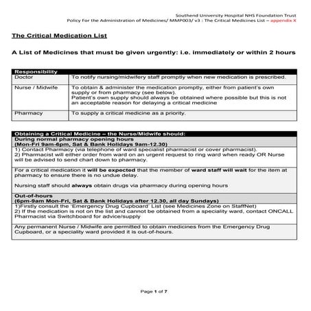 Emergency drug .pdf | Endocrine and Metabolic Diseases | Diseases and ...