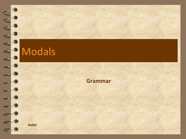 English: Modals | PPT