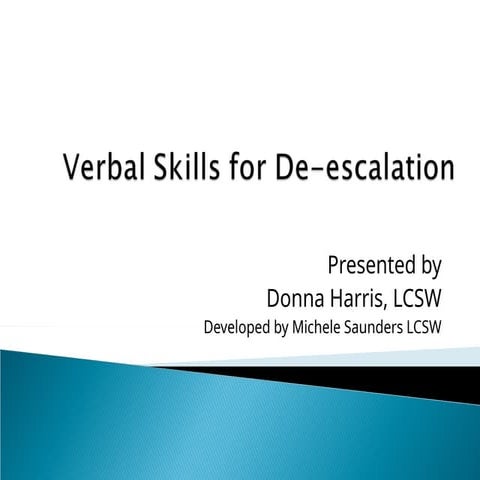 Copy of De-escalation Skills Donna Harris.ppt