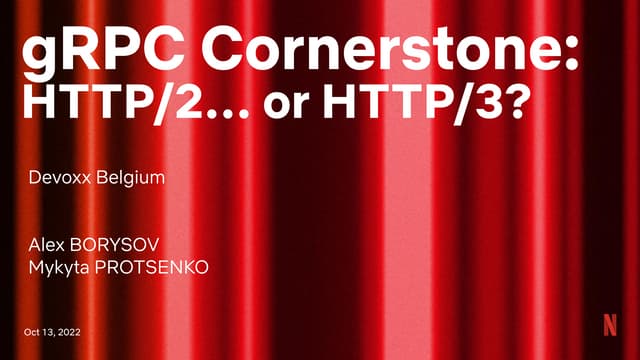 Devoxx Belgium 2022 gRPC Cornerstone: HTTP/2… or HTTP/3? | PPT | Free ... Devoxx Belgium 2022 gRPC Cornerstone: HTTP/2… or HTTP/3? | PPT | Free ...