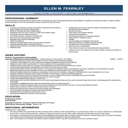 Ellen Schwartz Resume | DOCX