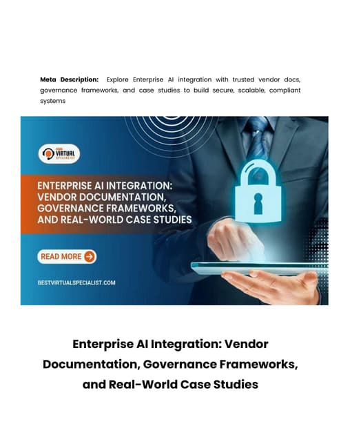 Top Enterprise AI Solutions Driving Reliable AI Integration in IT and Software | PDF