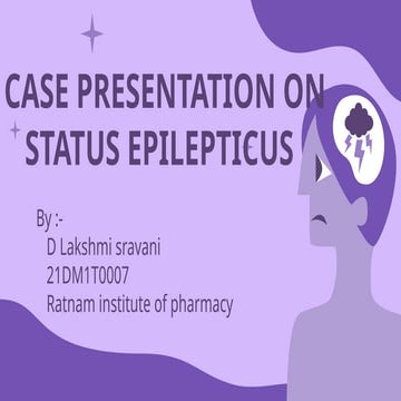 Case presentation on status epilepticus. | PPTX
