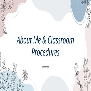 First Day of School (Intro to teacher and classroom rules) | PPT