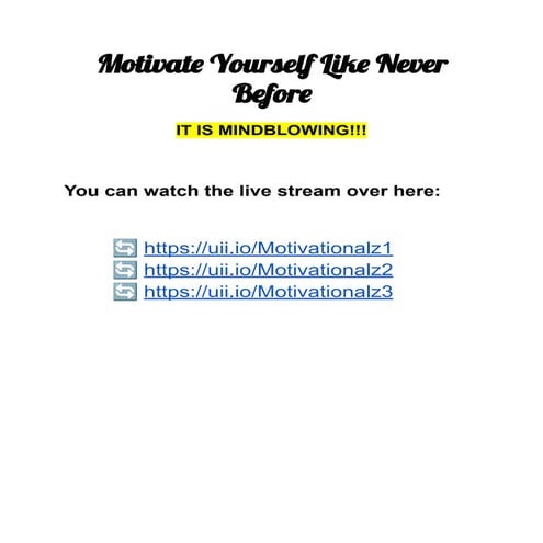 Motivational video links | PDF