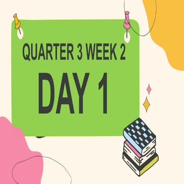 Grade 5 ENGLISH Quarter 3-Week 2 TOPIC FOR THE WEEK | PPT