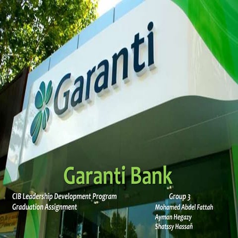 Garanti bank final | PPTX | Business Banking & Finance | Business