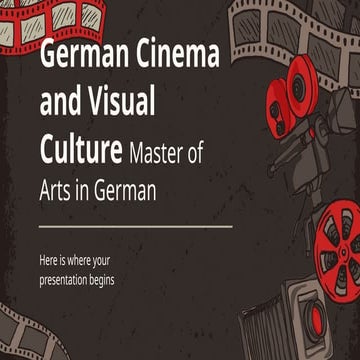 Copy of German Cinema and Visual Culture Master of Arts in German by ...