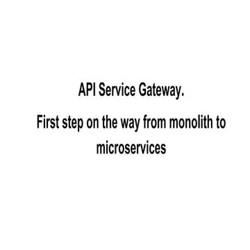 Api gateway in microservices | PPTX