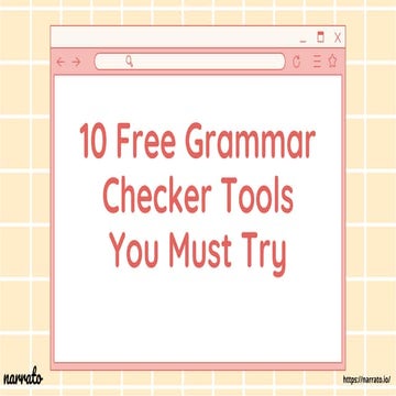 10 Free Grammar Checker Tools You Must Try | PPT