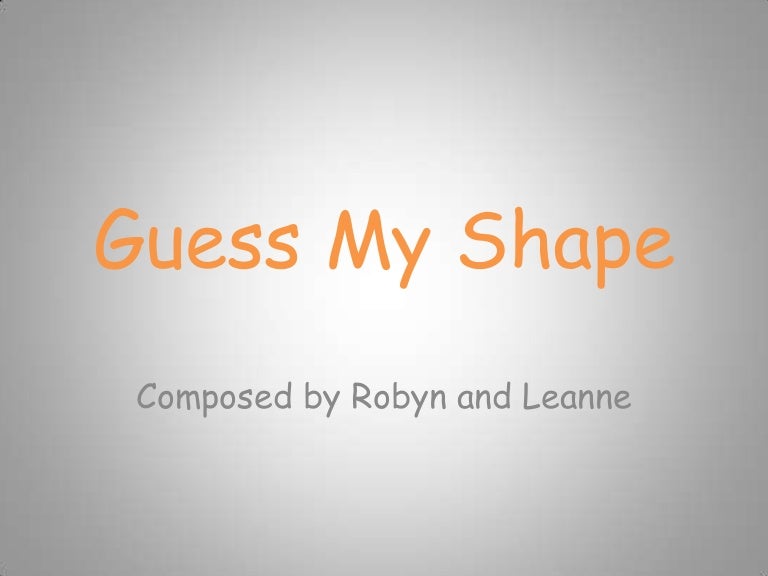 Copy of guess my shape