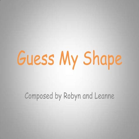 Copy of guess my shape | PPT