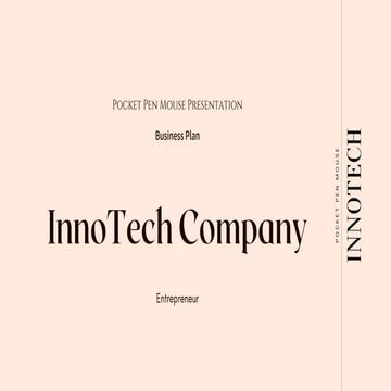 InnoTech Company | Business Plan | Entrepreneur | PDF | Computer ...