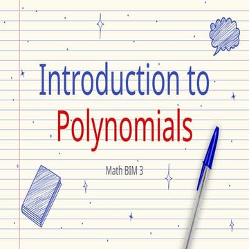 Comprehensive Introduction to Polynomials: Definitions, Operations, and ...